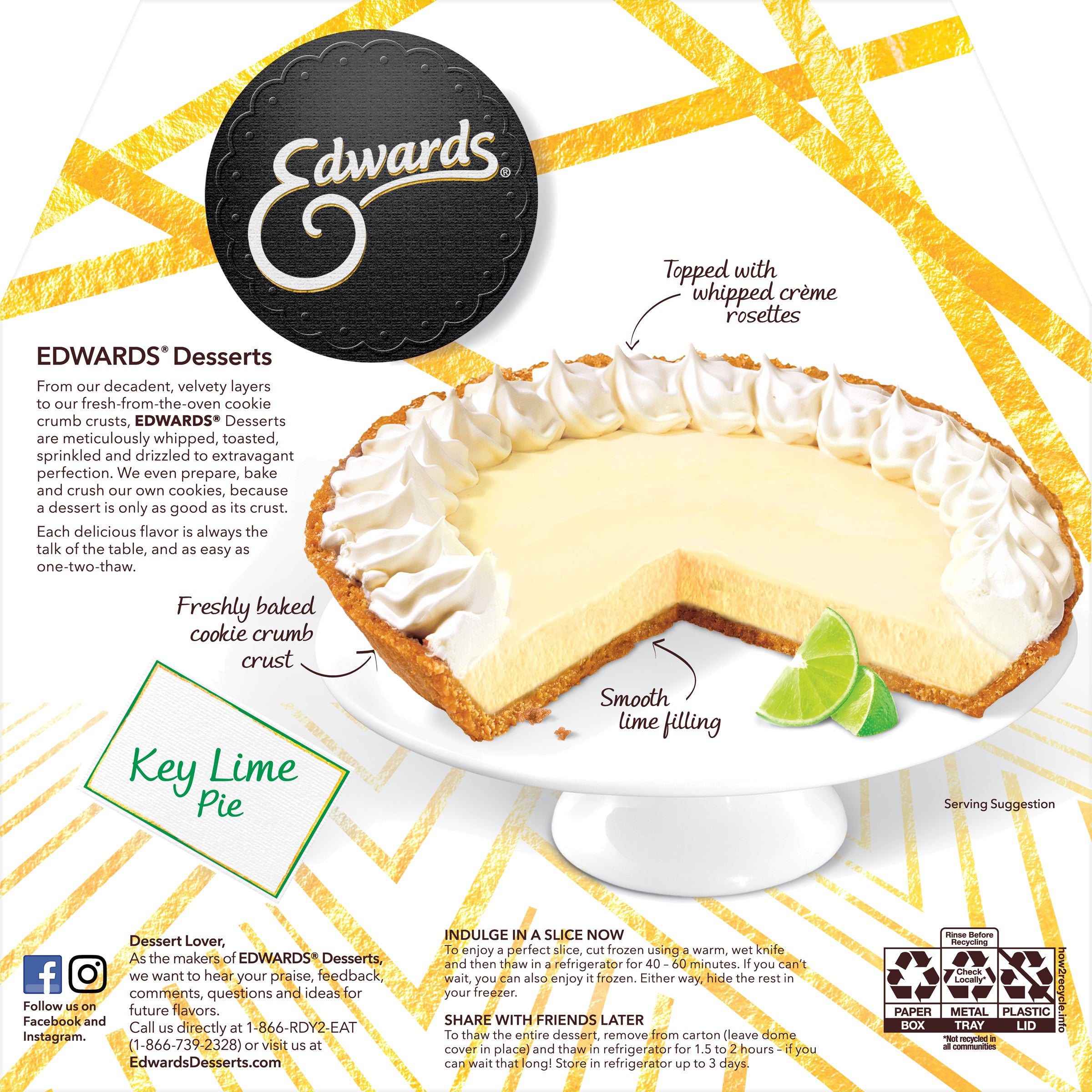 EDWARDS® Key Lime Pie – Edwards Desserts