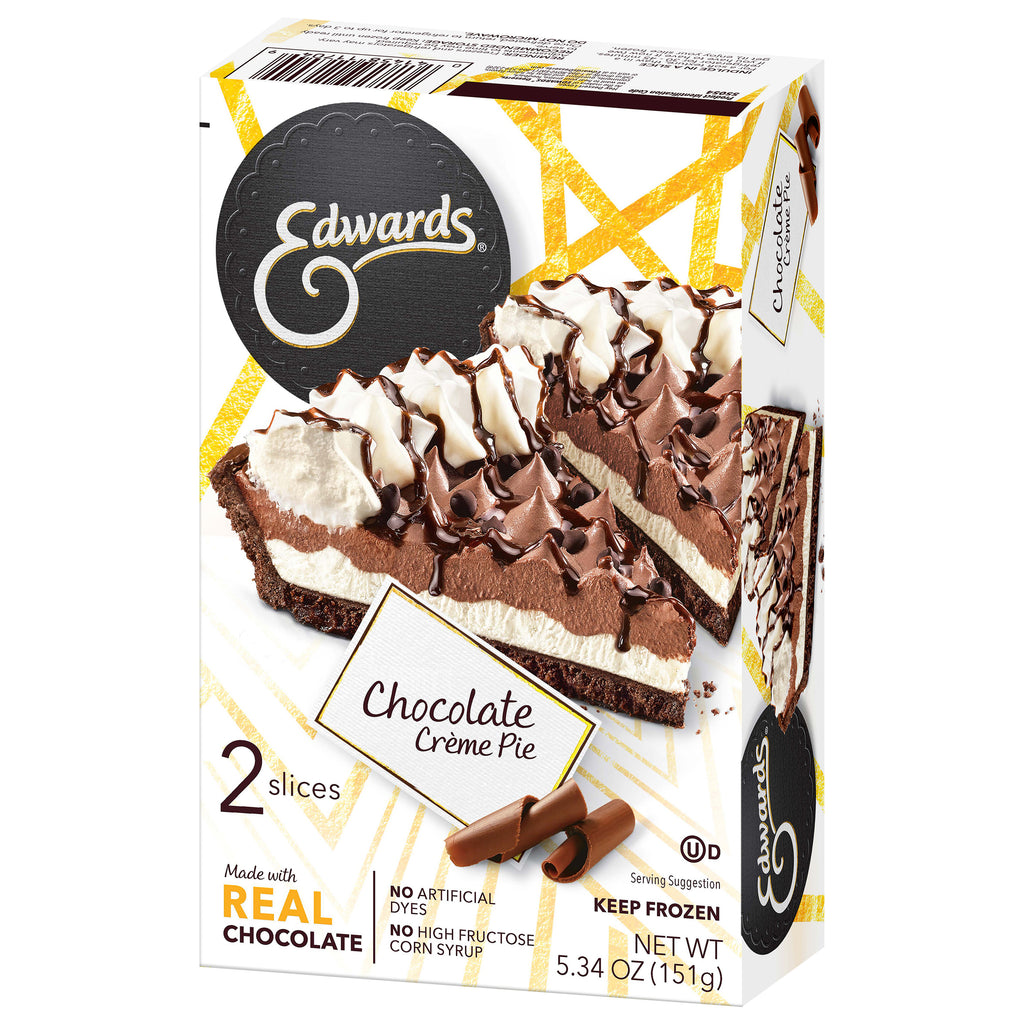 EDWARDS® Chocolate Crème Pie - 2 Slices – Edwards Desserts